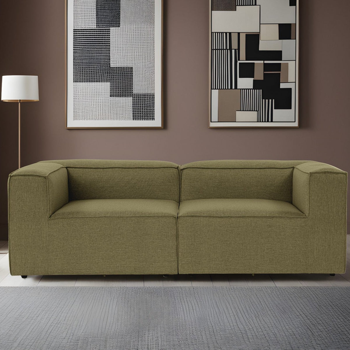 Modulaire bank 2-zits Fora groen - Scherp Geprijsd! – Dimehouse