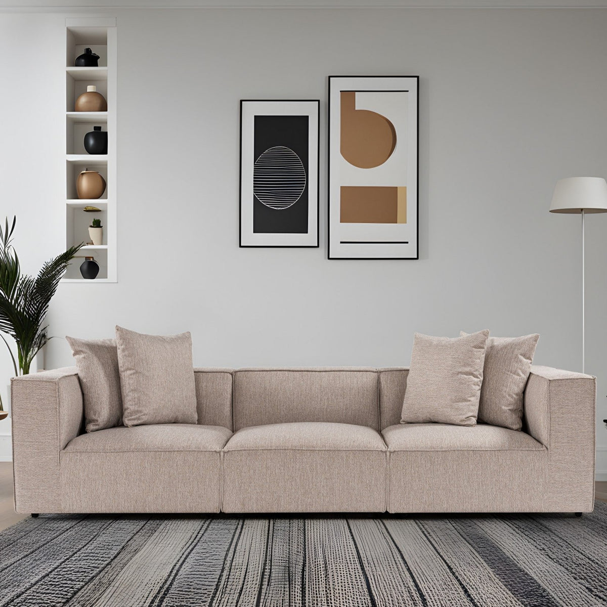 3-zits Bank Sora Sand Beige | Dimehouse