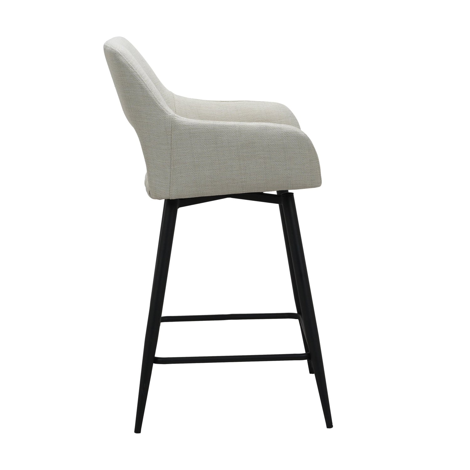 Draaibare Barkruk Beige Skye Zithoogte 67cm | Dimehouse