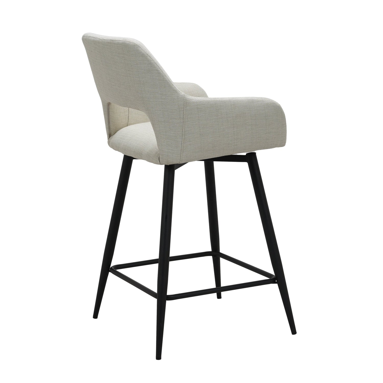 Draaibare Barkruk Beige Skye Zithoogte 67cm | Dimehouse